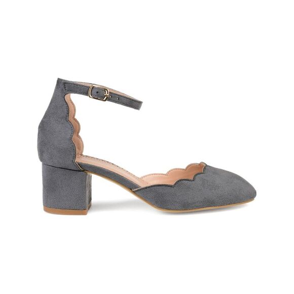 Journee Collection | Shoes | Journee Collection Womens Gray Scalloped ...